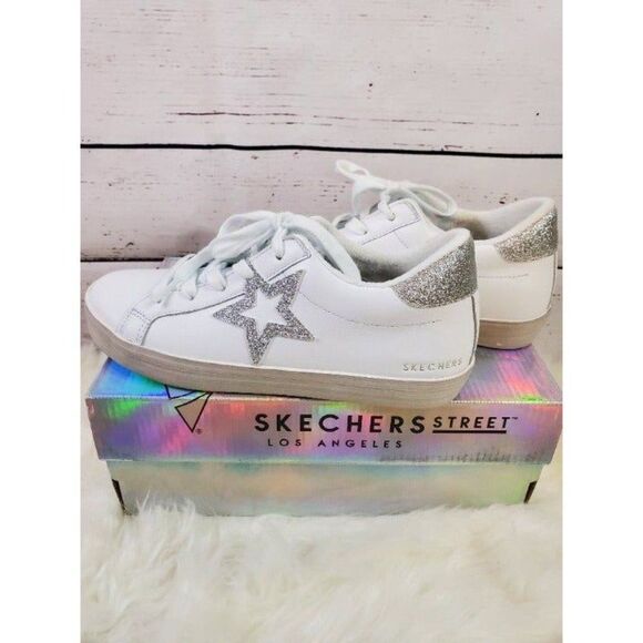 Skechers | Shoes | Skechers Street La Glitterleather Sneakers Diamond ...